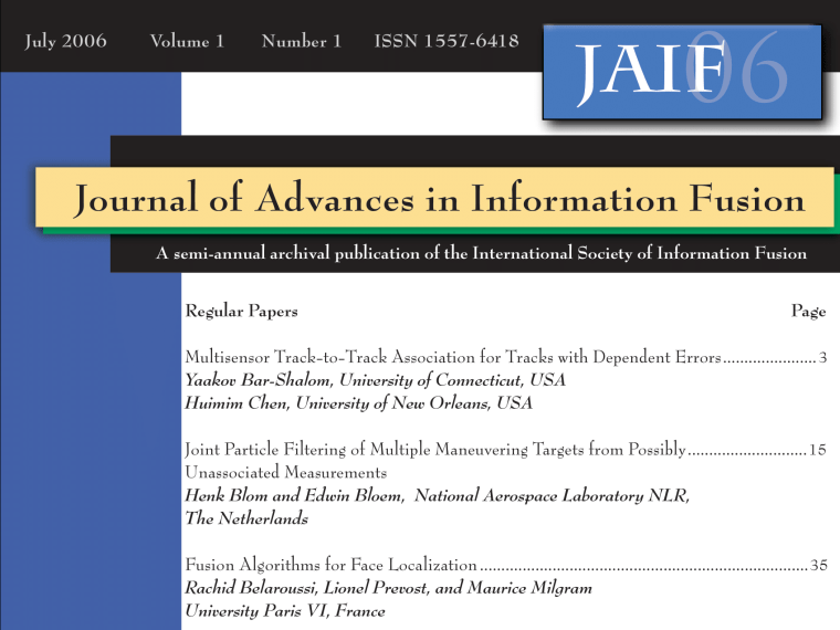 JAIF Volume 1 Issue 1 | ISIF